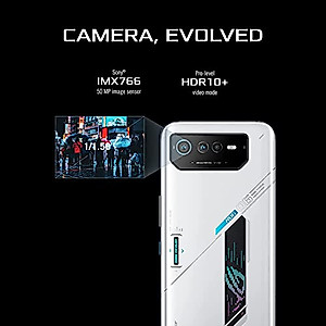 ASUS ROG Phone 6 5G 512GB 16GB RAM Factory Unlocked (GSM Only | No CDMA - not Compatible with Verizon/Sprint) Global Version - White