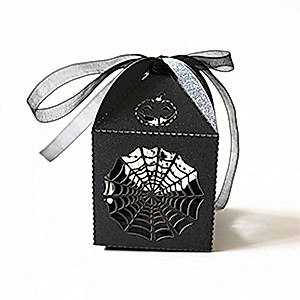 PRETYZOOM 150 pcs with Horror Halloween Bags Ribbon Bag Christmas Out Hallow- Birthday Theme &amp; Party Portable Style Ribbons Spider Wedding and Supplies Hens Decoration Favor Web Holder