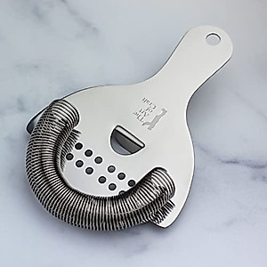The Art of Craft Hawthorne Strainer: Stainless Steel Cocktail Strainer for Home Bar and Professional Bartenders