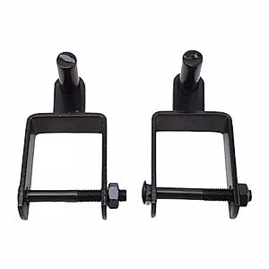 2" Square Male Black Hinge Pair with Bolt and Nut Assembly (5/8" Pintle)