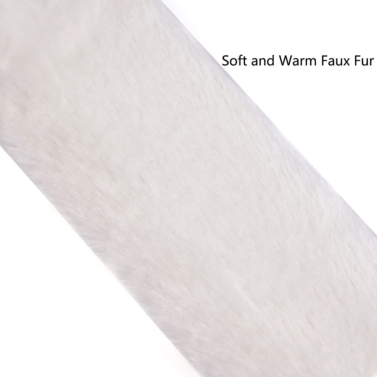 Xiazw Winter Warm Wide Purse Chain Strap Bag Handle Replacement for Handbag (White)