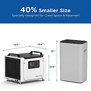 Moiswell 70 Pints Commercial Dehumidifier with Pump, Portable Crawl Space Dehumidifier for Basement and Home, Energy Star Most Efficient Certified, Automatic Defrost
