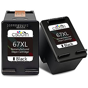 Remanufactured Ink Cartridges for HP Ink 67 67XL,Black Printer Ink Replacement Combo Pack for HP Envy 6055 6052 6075 Envy Pro 6452 6455 6458 Deskjet 2732 2752 2755 Deskjet Plus 4155 4152 4140 (2Black)