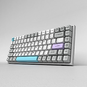 YUNZII AKKO 3084 Silent Wireless Mechanical Keyboard with Bluetooth 5.0, Dye-Sub PBT Keycap Upgraded Mechanical Gaming Keyboard (Akko Pink Switch, 84 Keys)