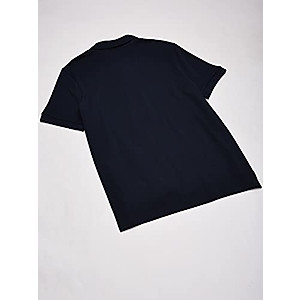 Nautica Men's Short Sleeve Cotton Pique Polo Shirt, Navy Solid, Medium