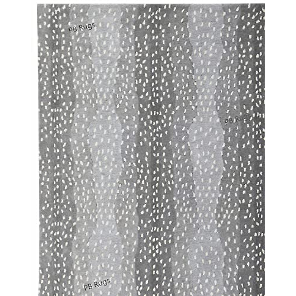 Antelope Cheetah Gray Contemporary Persian Oriental Woolen Area Rugs (6'x9')