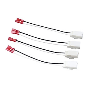 Car Speaker Adapter Wire Harness Front Rear Door 72-6514 Compatible for Jeep Dodge Chrysler Town & Country Dakota Ram Wrangler Speaker Wiring Harness Speaker Connector 4 Pack