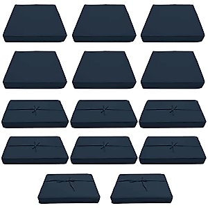 Qaworci Outdoor Cushion Slipcovers, Waterproof Patio Cushion Covers Replacement, Washable Patio Cushion Covers, Cushion Covers for Patio Furniture with Zipper (Blue)