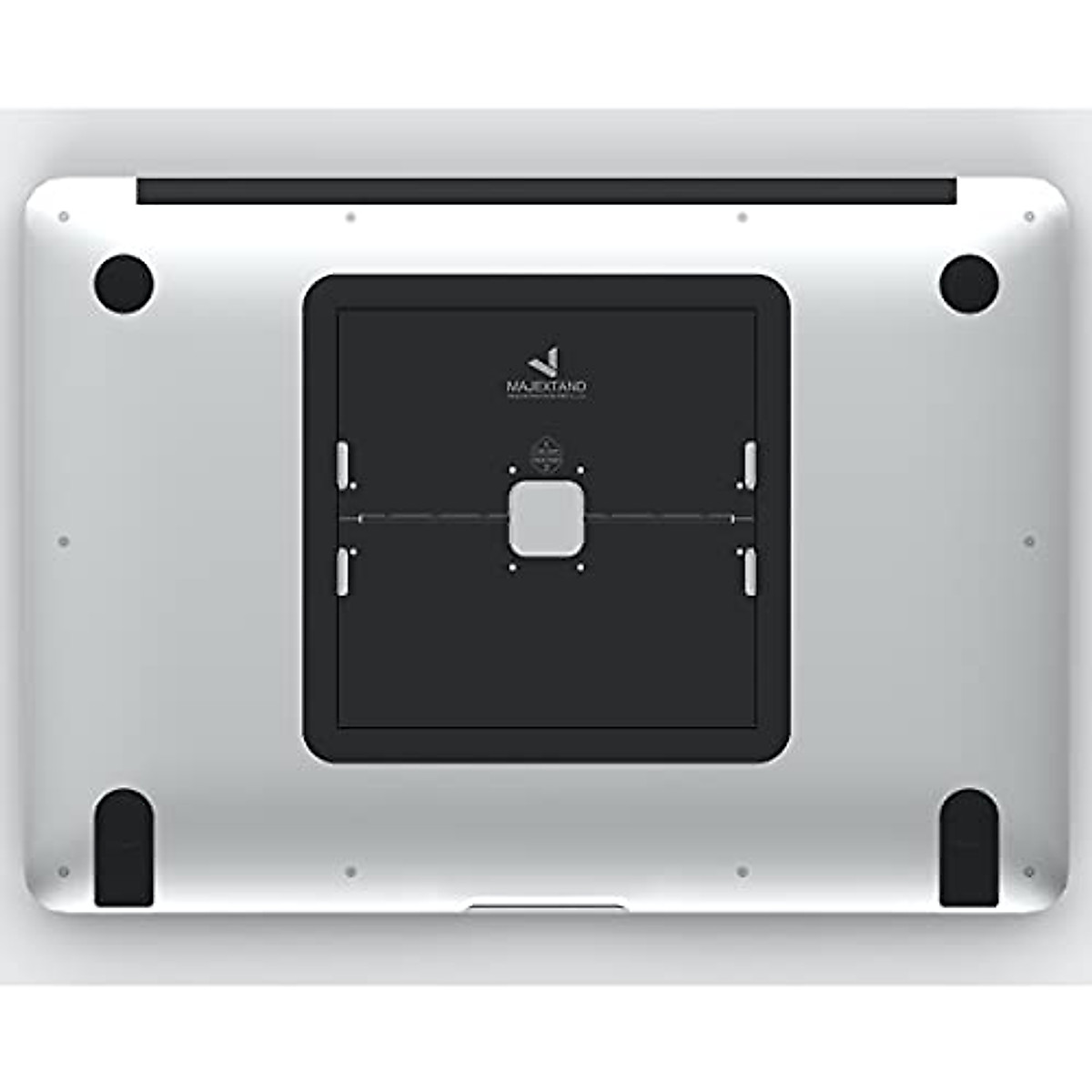 MAJEXTAND MacBook/Laptop Stand | Thinnest Adjustable Portable Ventilated Ergonomic Stand | Integrate with Most Laptops Under 18”, 6 Height Settings | US Patented (Black)