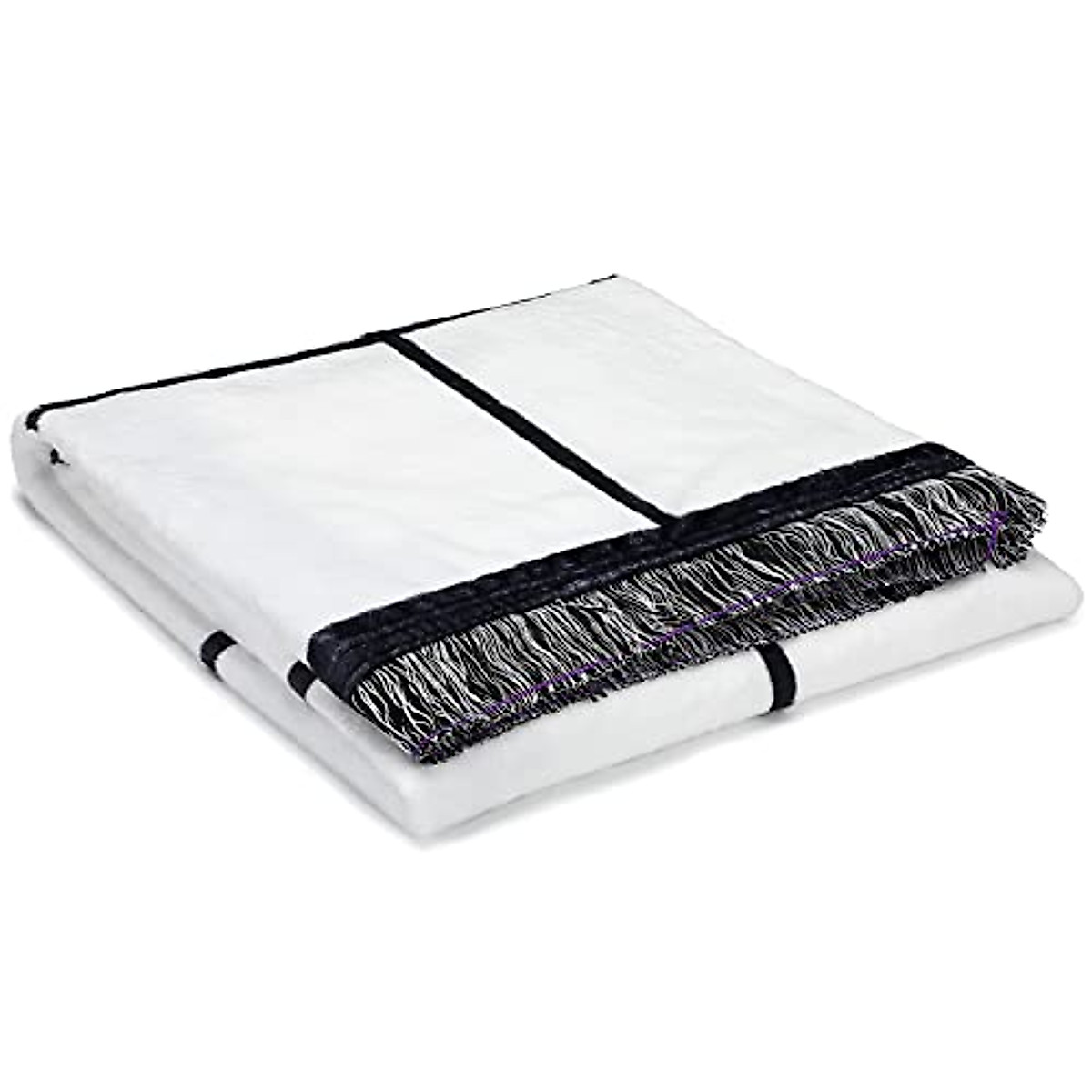 Sublimation Blanket Personalized Sublimation Throw Blanket 60 x 40 Inches with 20 Printable Panels Baby Printed Blanket Flannel Fleece Blanket with Tassels for Heat Press Home Sofa Bedroom