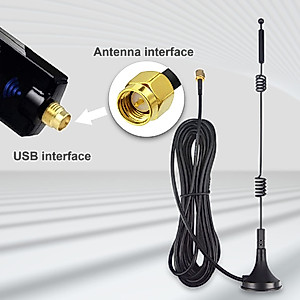 Dual Band WiFi Antenna 2.4GHz 5GHz 5.8GHz 9dBi Magnetic Base MIMO SMA Male Antenna for WiFi Router Wireless Router Gateway Network Card USB Adapter Security IP Camera Pack of 2