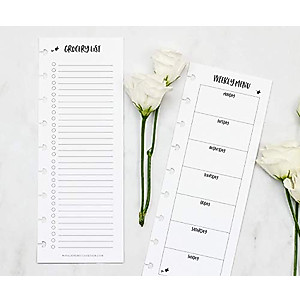BetterNote Skinny Menu Grocery List Refill for Disc Notebooks, fits the Happy Planner, Levenger Circa, TUL, Staples Arc, InkWell Press, Whimsy (11-Disc, 8.5"x11")