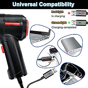 ADPTOYU 3-in-1 Portable Small Cordless handheld Vacuum Cleaner Rechargeable with 9000PA Powerful Suction for Car/Office/Home, Extension Function to inflate/Deflate for Swimming Ring/Vacuum Storage Bag