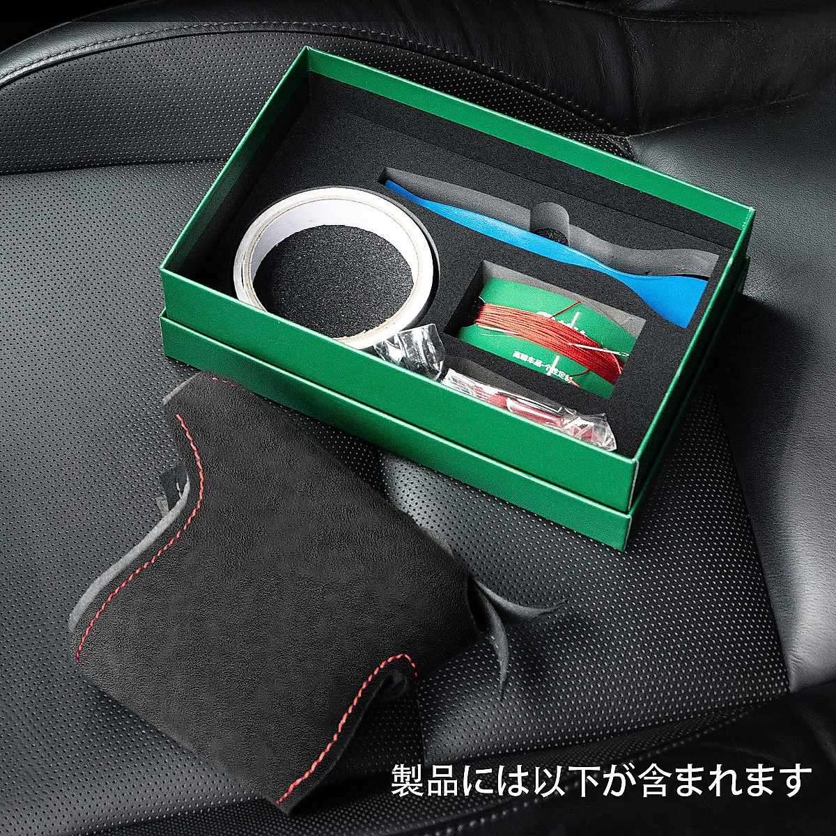 Alfanxi Hand Stitch Sewing Italy Alcantara Car Steering Wheel Cover Wrap for BMW ActiveHybrid 3 Baseries (Black Alcantara+Blue Stripe)