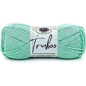 Lion Brand Yarn - Truboo - 6 Pack Assortment with Needle Gauge (Deep Waters)