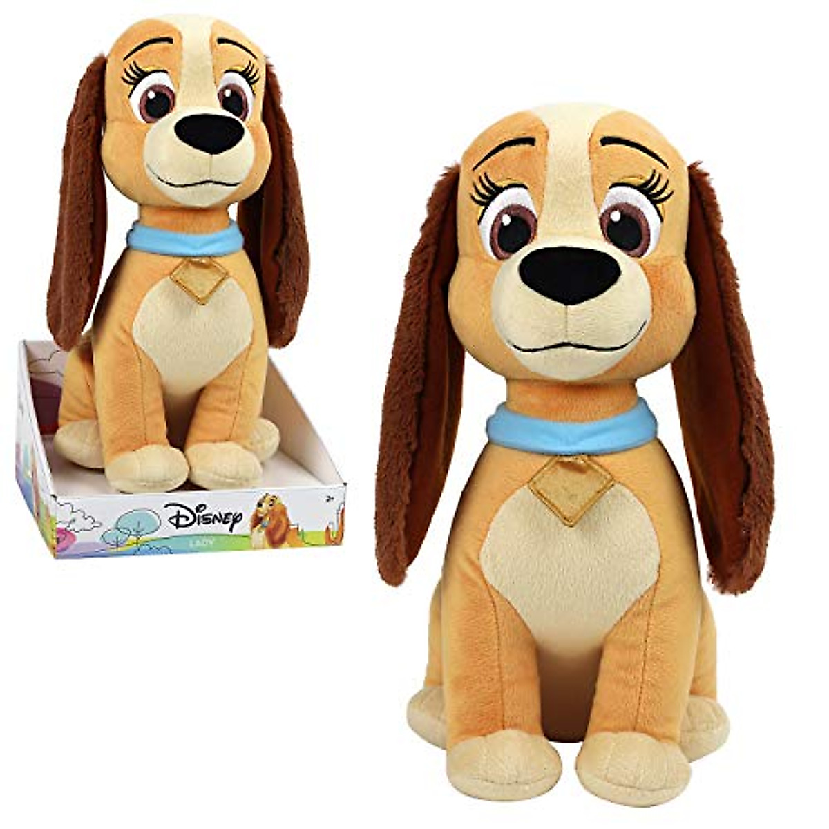 Disney Classics Friends Large 11.6-inch Plush Lady, Officially Licensed Kids Toys for Ages 2 Up by Just Play