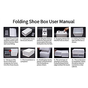 TTONSUE Shoe Box Set Storage Plastic Home, Clear Plastic Shoe Storage Boxes for, Shoe Organizer Storage Bins with Lids, Clothes Under Bed Shoe Storage Container