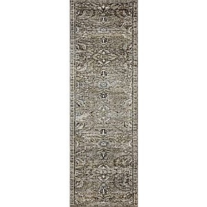 Loloi II Layla Collection LAY-13 Antique/Moss, Traditional 2'-6" x 7'-6" Runner