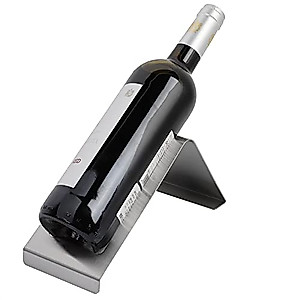 Wine Holder,Stainless Steel Single Wine Bottle Rack Wine Storage Holder Red Wine Display Stand for Kitchen Pantry Cabinet Bar