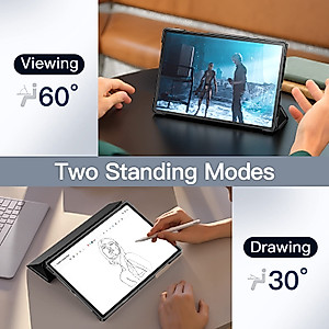 JETech Case for Samsung Galaxy Tab A8 10.5-Inch 2022 (SM-X200/X205/X207), Slim Translucent Back Tri-Fold Folio Stand Protective Tablet Cover, Auto Wake/Sleep (Black)