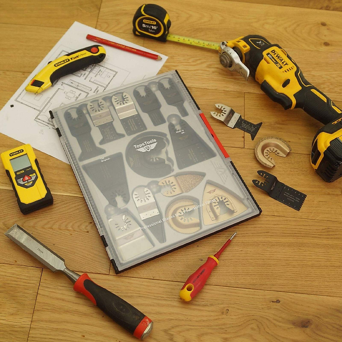 30 x TopsTools SW_FAK30 Fast Fit OMT Mix Blades Boxset for Dewalt Bosch Fein (Non-StarLock) Makita Milwaukee Craftsman Chicago Ryobi Rockwell (HyperLock) Porter Cable Multi Tool Accessories