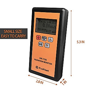 GZHaiTuoSi Nuclear Radiation Detector, NR-750 Household Radioactive Tester, Beta Gamma X-ray Tester,Geiger Counter Radiation Detector,LCD Display with Sound Vibrations Light Triple Alarm Gamma Scout