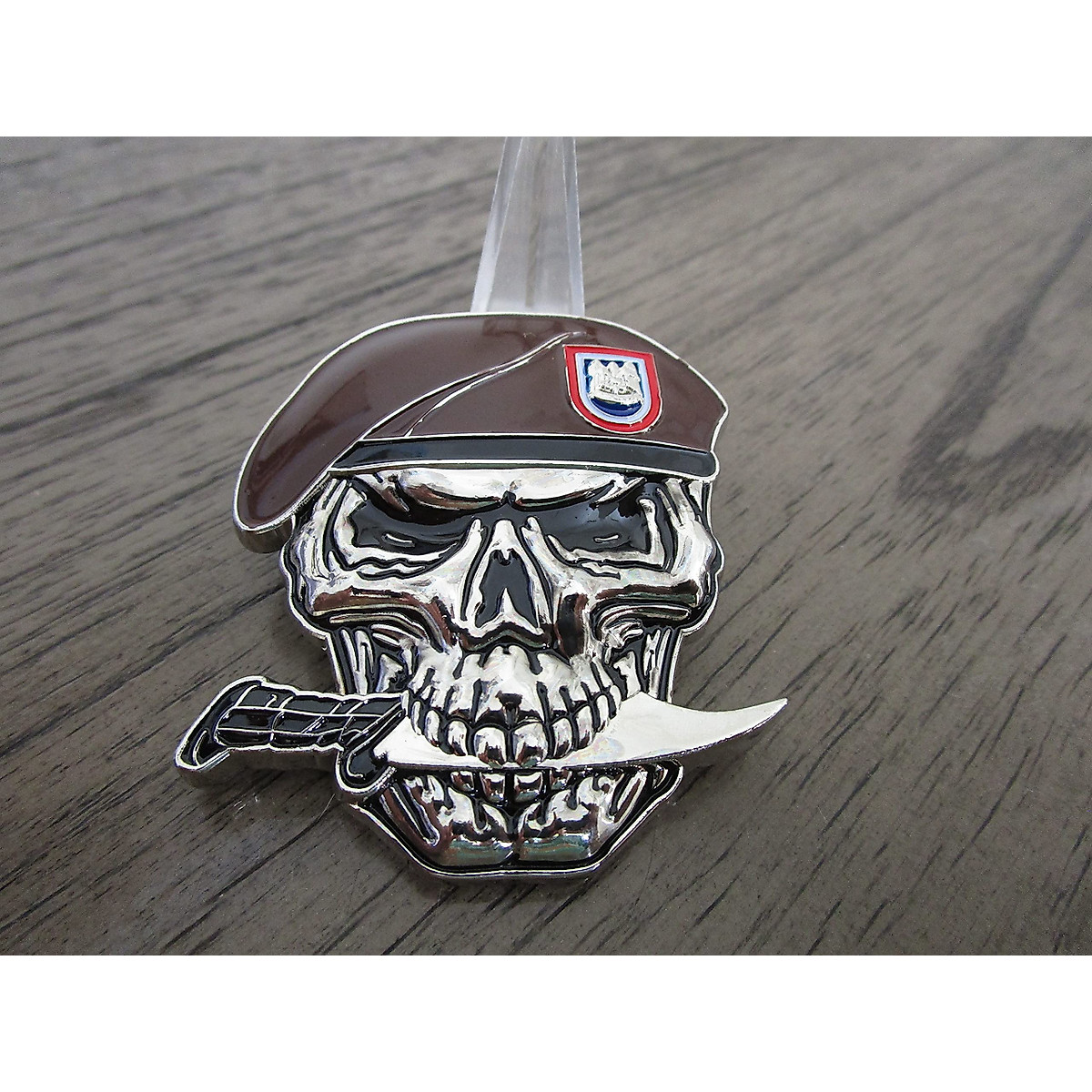 Oneworldtreasures United States Army 82nd Airborne Division Beret Skull Death from Above Challenge Coin