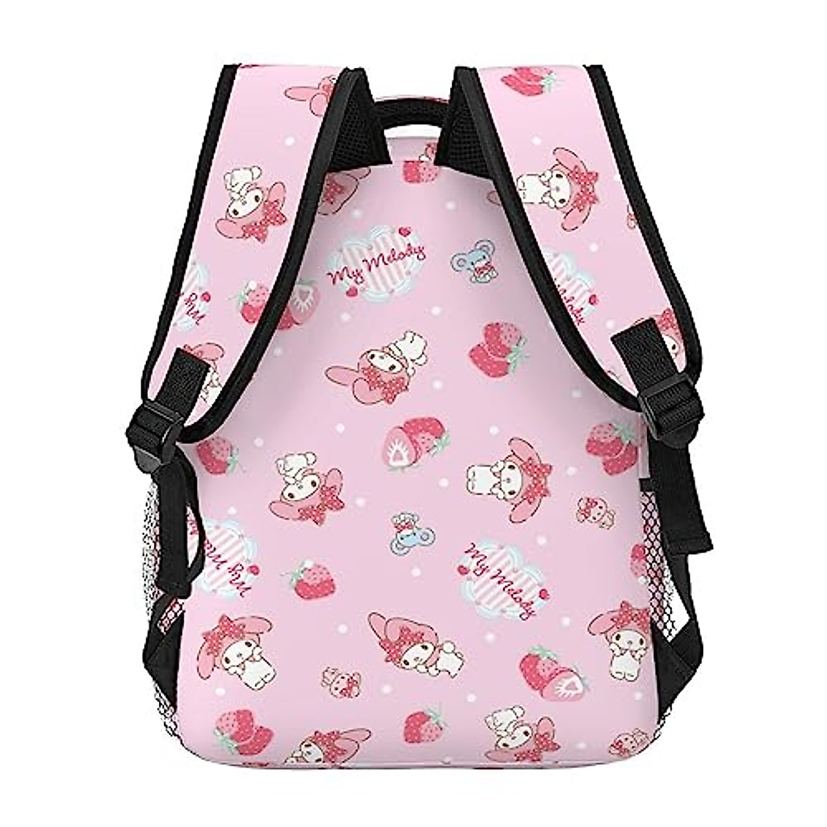 ORPJXIO Backpack Kuromi Anime My Melody Double Shoulder Bag for Unisex Laptop Bagpack Large Capacity Travel Backpack for Hiking Work Camping