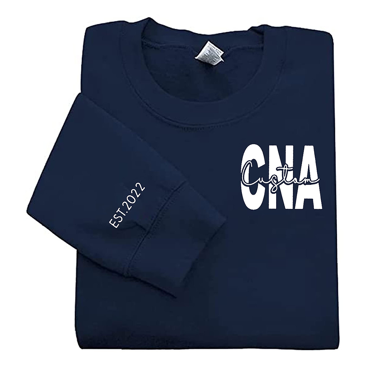 NAZENTI Nurse Sweatshirt, Custom Name Certified Nursing Assistant Shirt, Personalized Name CNA Sweatshirt, Nurse Crewneck Sweatshirt, Custom Nursing Assistant Shirt, Gift For CNA, CNA Grad Gifts