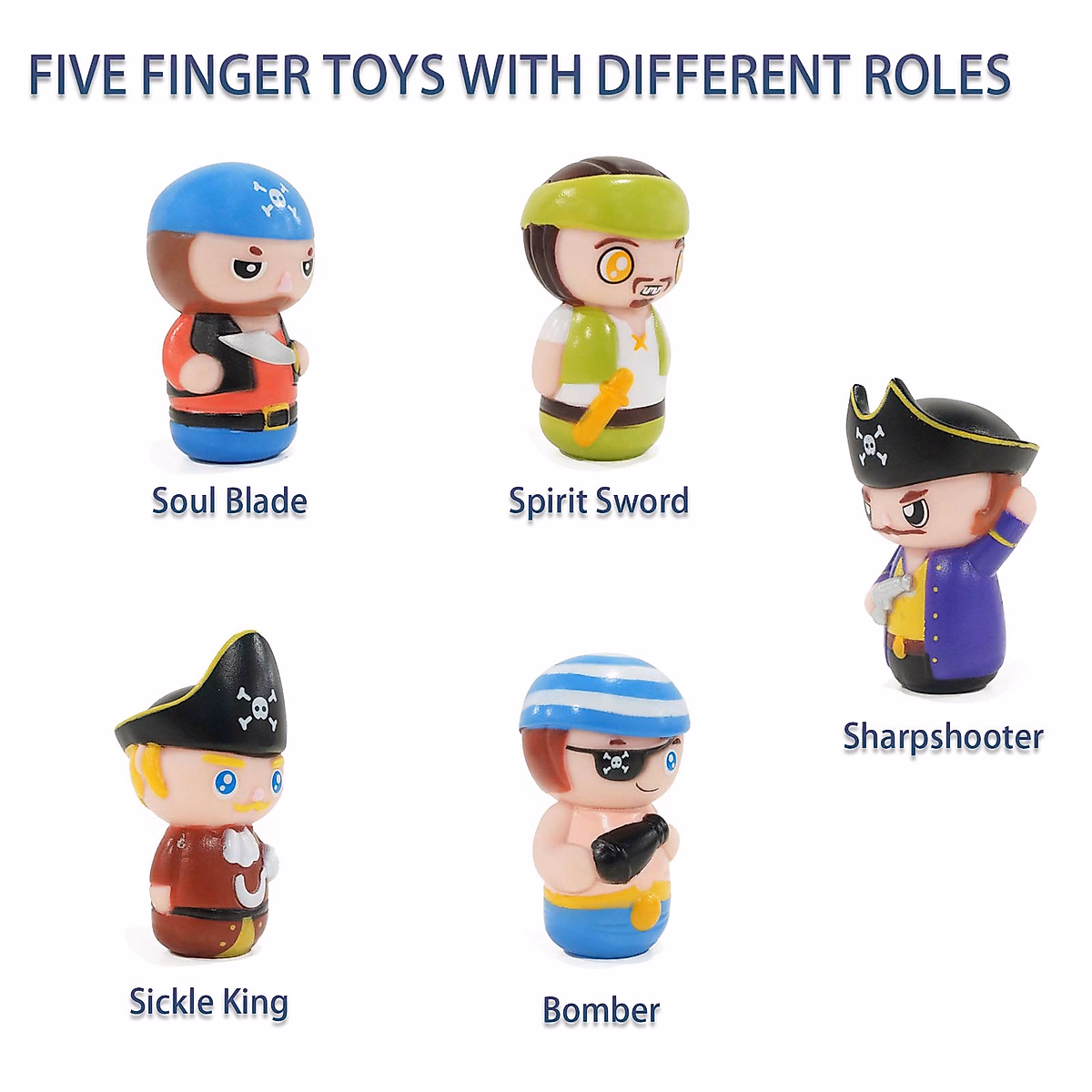 Pirate Finger Puppets for Kids,Finger Puppets for 1 2 3 Year Old Girls Boys Toddlers,Baby Party Favors for Kids Party Favors Stocking Stuffers Goodie Bag Fillers School Class Prizes