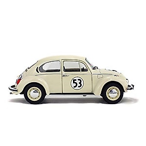 Solido 421184040 1:18 VW Käfer 1973 Volkswagen Beetle 1303 Racer 53" Die-Cast Model, Beige, Scale
