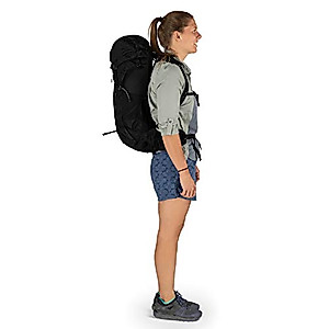 Osprey Tempest 30L Women's Hiking Backpack with Hipbelt, Stealth Black, WXS/S