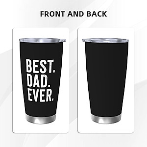 Birthday Gifts for Dad Coffee Tumbler with Straw, Father's Day Gifts for Dad from Son, 20oz Stainless Steel Insulated Tumbler Drinking Coffee Tea Cups Travel Mug Presents for Dad from Daughter