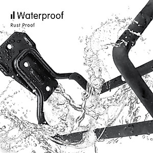 NEO-TEC Garden Hose Reel Heavy Duty Hose Holder Durable Water Hose Hook Wall Mounted w/Screw up to 100ft 1pc Black