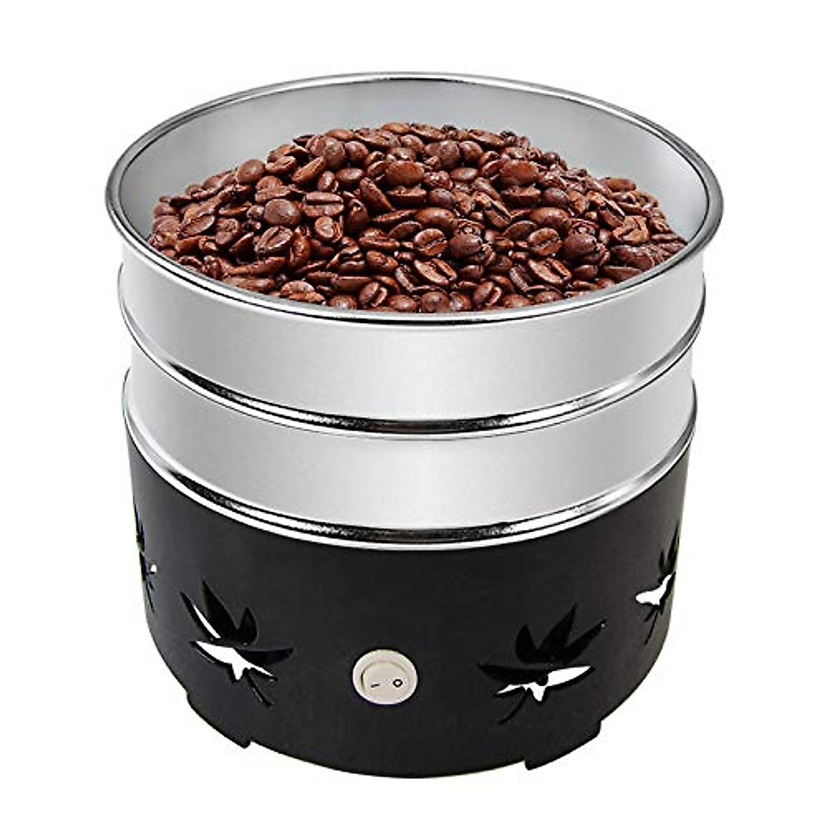 JIAWANSHUN 1.1lb Coffee Bean Cooler Electric Coffee Beans Cooling Machine No Chaff for Home Coffee Use (110V, black)