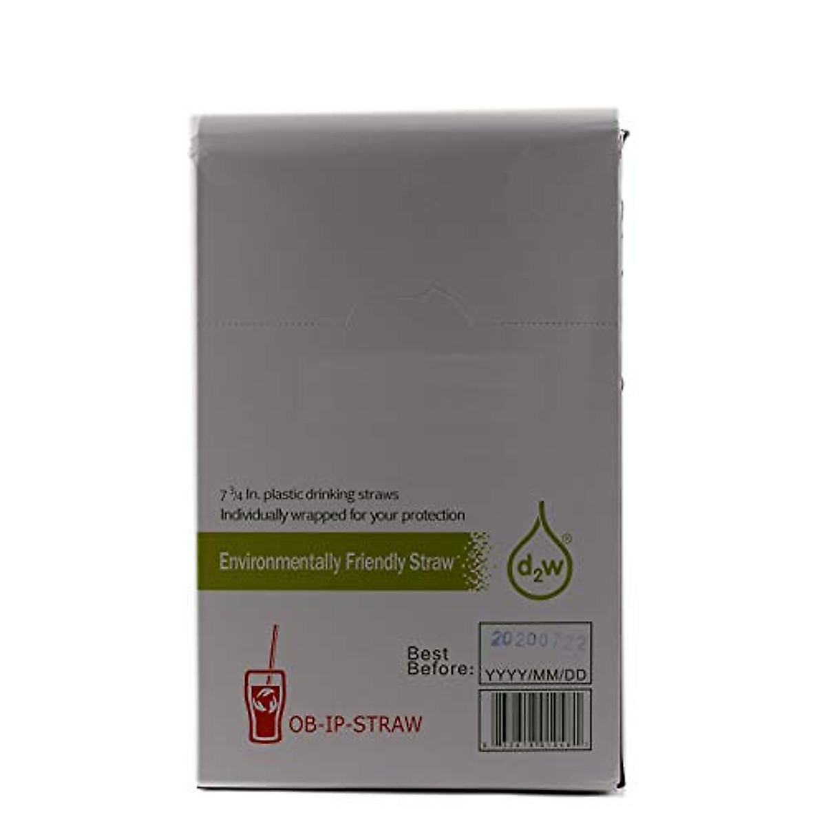 [300 Pack] Clear Biodegradable Plant Based Wrapped Straws - BPA Free - Eco Friendly Straws - biodegradable - 100% Compostable - Drinking Straws Great for Parties, Office, Restaurants (1 Box)