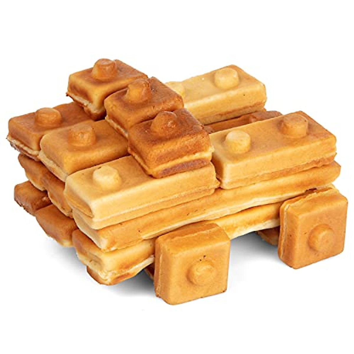Building Brick Electric Waffle Maker- Cook Fun, Buildable Waffles, Pancakes in Minutes - Build Houses, Cars & More Out of Stackable Waffles- Bite Sized Easy to Hold, Nonstick Iron, Kids Breakfast Gift