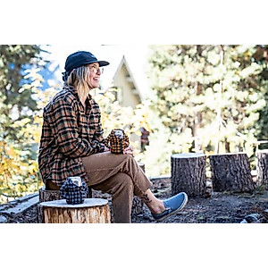 Puffin The Lumber Jack Beverage Flannel, Insulated Can Cooler, Taco Tan