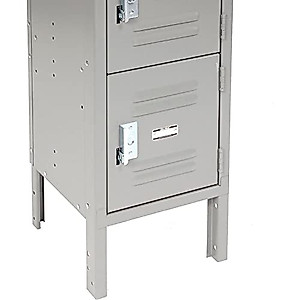 Six Tier Locker, 12x12,x12, 6 Door, Ready To Assemble, Gray