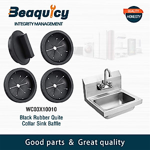 Beaquicy Garbage Disposal Splash Guards and Stopper Set - 3 Pack Sink Baffle Disposal with 1 Pack Sink Stopper