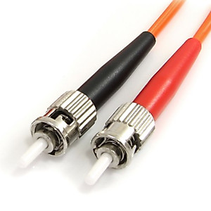 StarTech.com 1m Fiber Optic Cable - Multimode Duplex 62.5/125 - LSZH - ST/ST - OM1 - ST to ST Fiber Patch Cable (FIBSTST1)