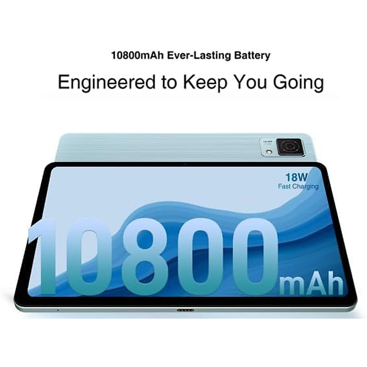 DOOGEE T10 Android Tablet 2K HD 10.1 inch, 8+7GB RAM 128GB ROM(TF 1TB), Octa-Core Android 12 OS, Battery 8300mAh, 2.4/5G WiFi＆Bluetooth 5.0, 13MP+8MP Camera, TÜV Low Bluelight Tablet for Kids（Blue）