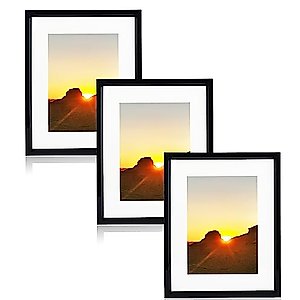 Aynoo 11x14 Picture Frame In Black 3 Pack 8x10 11x14 Picture Frame Black Set of 3 Wood Collage Display Pictures 8x10 11x14 inch Picture Frame in Black for Wall Display Photos 11x14
