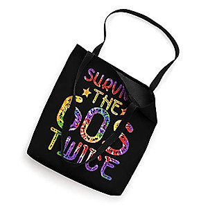 I Survived The Sixties 60s Twice Tie Dye 70th Birthday Tote Bag