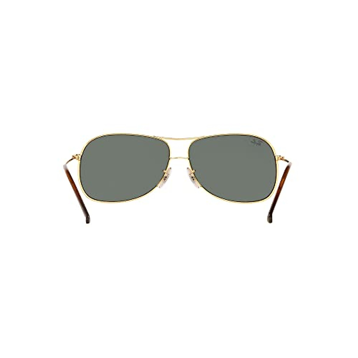 Ray-Ban RB3267 Metal Aviator Sunglasses, Gold/Green, 64 mm