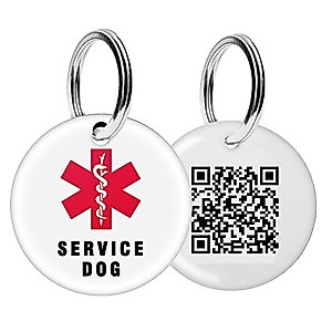 QR Dog Tags Without Engraved for Pets，Anzir Personalized Dog Name Tags,Dog ID Tag Aimeng，Custom Dog Tags with Editable Pets Profile，Scan QR Send SMS Email Location (Service)