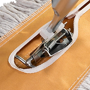 Venmark Commercial Dust Mop – 48” Floor Sweeper for Tiles, Hardwood, and Laminate Floors, with Aluminum Broom Handle, Reusable Duster Head - Complete with Cleaning Cloth