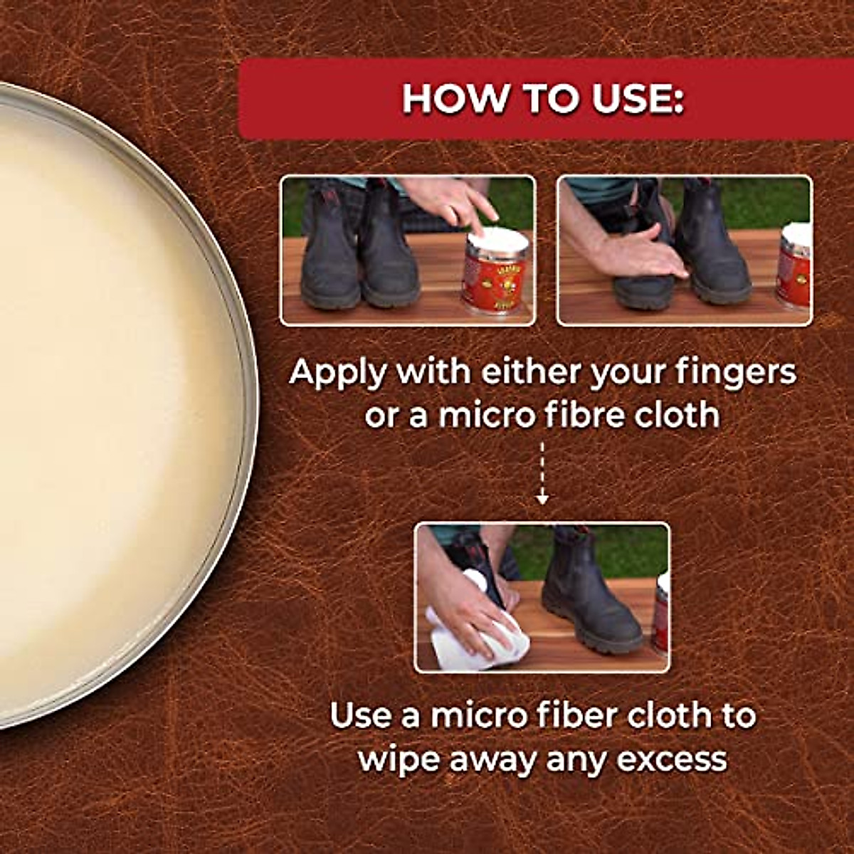 Leather Better Leather Conditioner for Furniture - Leather Cleaner and Restoration for Leather Couches, Boots and Shoes, Bags, Saddles and Tack, Jackets, and Car Seats/Leather Softener (10.4 oz)