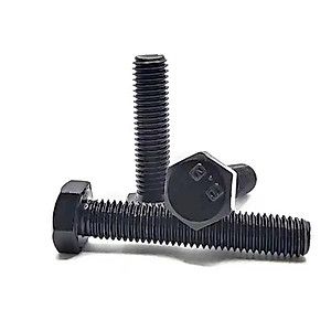 M14-2 x 70mm Carbon Steel Grade 8.8 External Hex Head Screw Bolts Metric Thread Hexagon Bolts Fastener for Hardware Furniture Machinery Black 4pcs