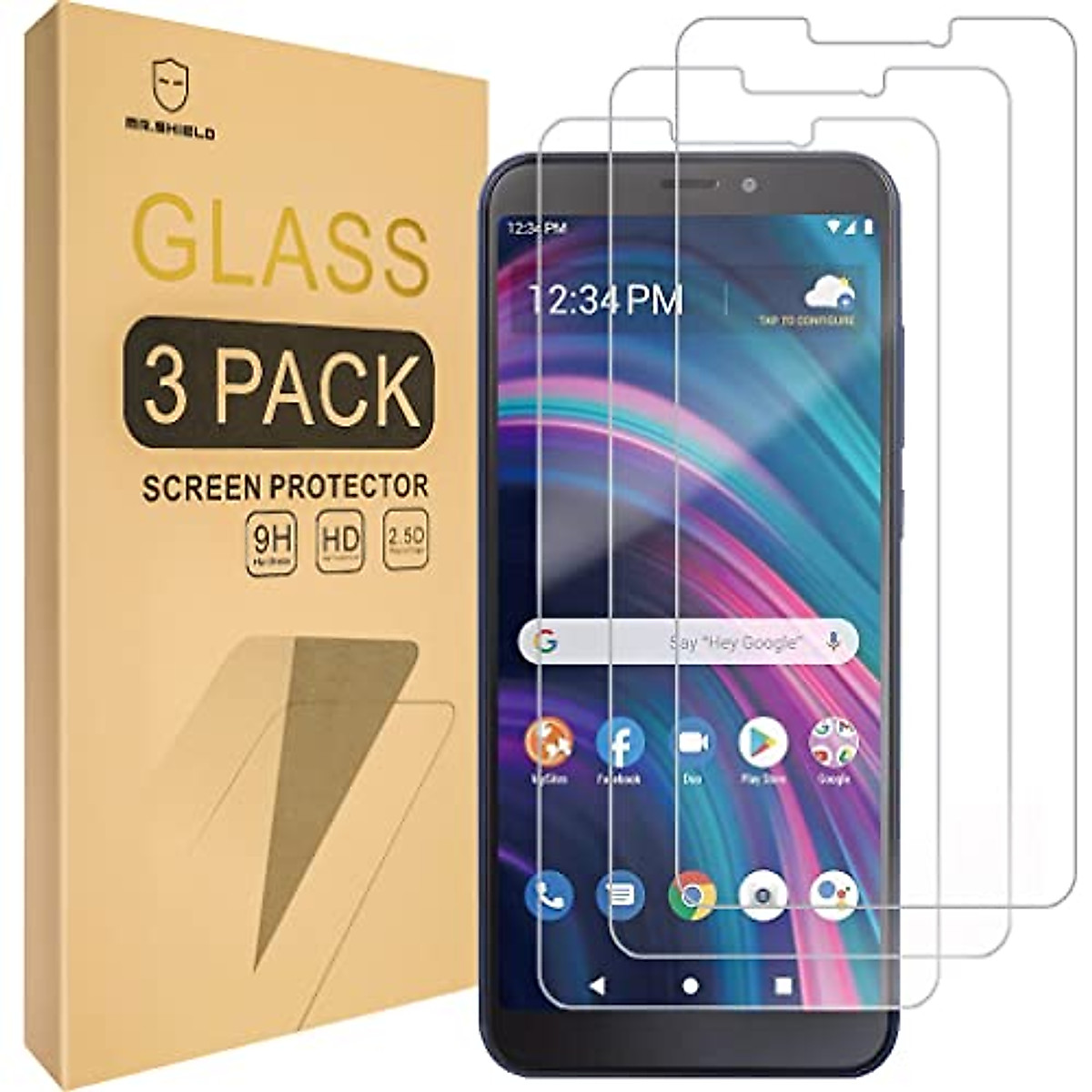 Mr.Shield [3-Pack] Designed For BLU View 3 (B140DL) [Tempered Glass] [Japan Glass with 9H Hardness] Screen Protector with Lifetime Replacement